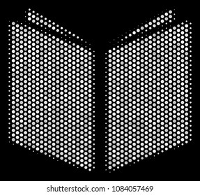 Pixelated White Open Book Icon On Stock Vector (Royalty Free ...