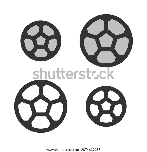 Pixelperfect Linear Icon Soccer Ball Built Stock Vector (Royalty Free ...