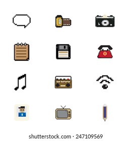 Pixels Art Icon Vector Illustration Stock Vector (Royalty Free ...