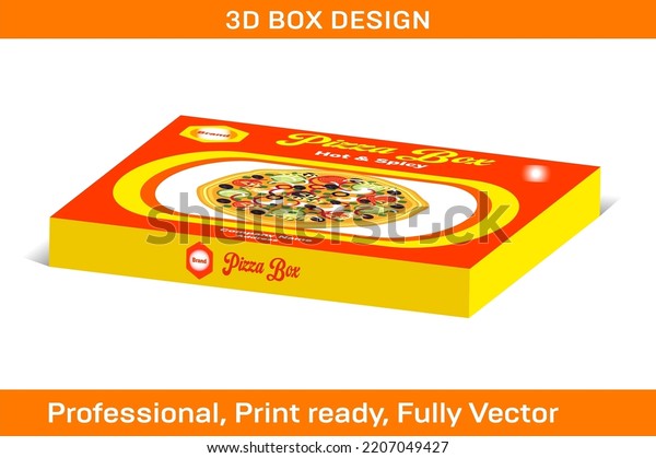 Pizza Box Packaging Design Template Stock Vector (Royalty Free ...