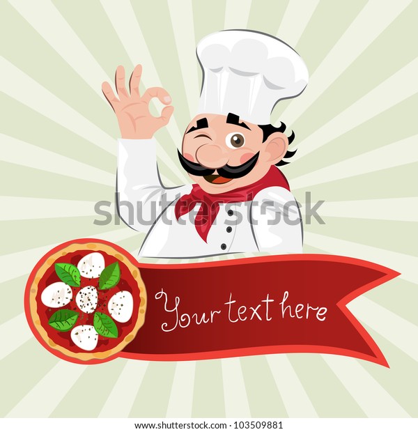 Pizza Chef Banner Background Stock Vector (Royalty Free) 103509881 ...