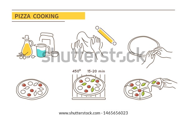 Pizza Cooking Directions Steps How Prepare: Vector có sẵn (miễn phí bản ...