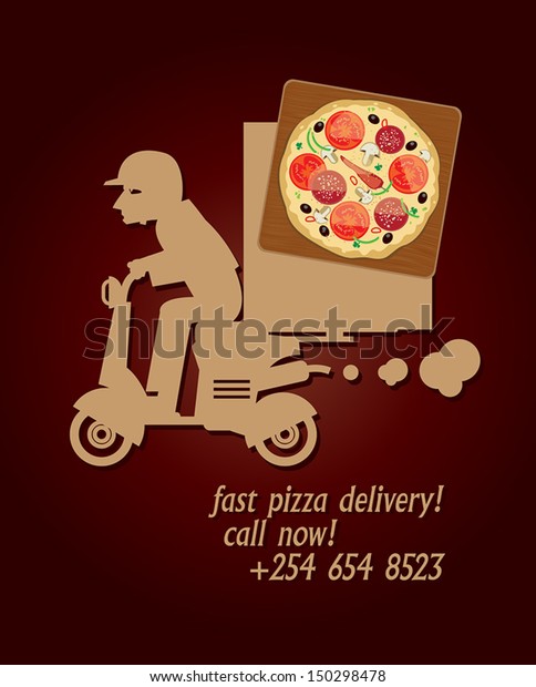 Pizza Delivery Design Vector Illustration Stock Vector (Royalty Free ...