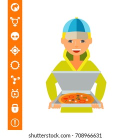 Pizza Delivery Icon Stock Vector (Royalty Free) 593694116