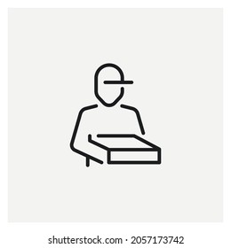 Pizza Delivery Sign Icon Vector Stock Vector (Royalty Free) 2057173742 ...