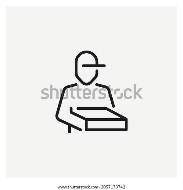 Pizza Delivery Sign Icon Vector Stock Vector (Royalty Free) 2057173742 ...