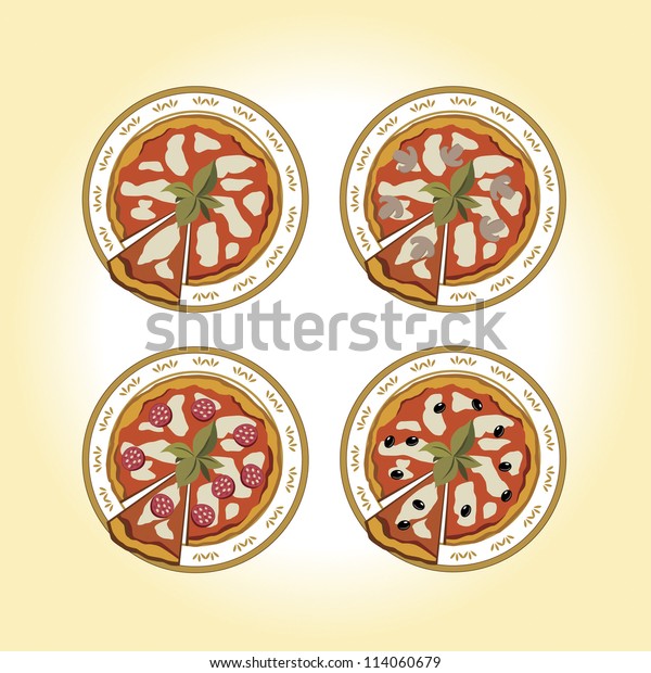 Pizza Element Design Background Card Stock Vector (Royalty Free ...