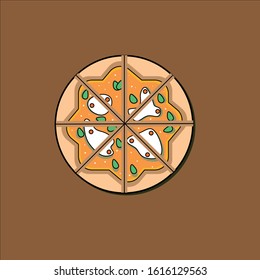 Pizza Icon Cartoon Style Vector Image Stock Vector (Royalty Free ...