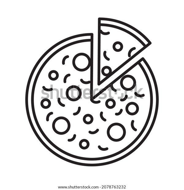 Pizza Icon Menu Sign App Design Stock Vector (Royalty Free) 2078763232 ...
