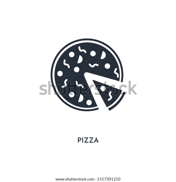 Pizza Icon Simple Element Illustration Isolated Stock Vector (Royalty ...