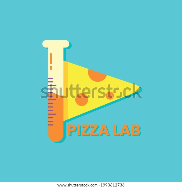 Pizza Lab Logo Concept Orange Yellow Stock Vector (Royalty Free ...