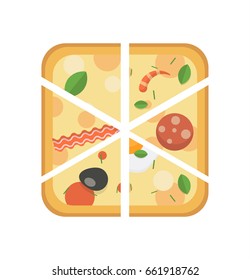 5,157 Square pizza vector Images, Stock Photos & Vectors | Shutterstock