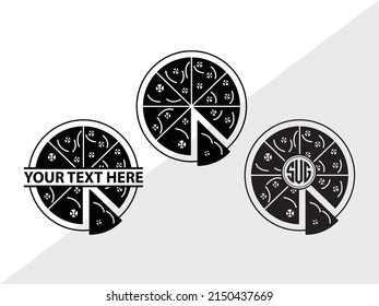 Pizza Monogram Printable Vector Illustration Stock Vector (Royalty Free ...