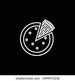 Pizza One Slice Separated Illustrated Vector Stock Vector (Royalty Free ...