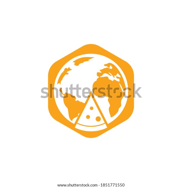 Pizza Planet Vector Logo Design Unique Stock Vector (Royalty Free ...