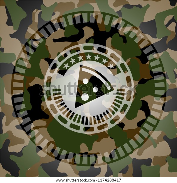Pizza Slice Icon On Camo Pattern Stock Vector (Royalty Free) 1174288417 ...