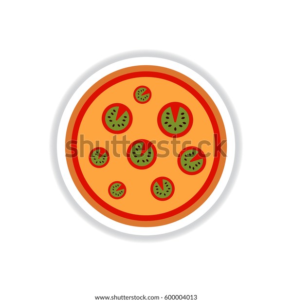 Pizzavector Illustration Simple Pizza Icon Top Stock Vector (Royalty ...