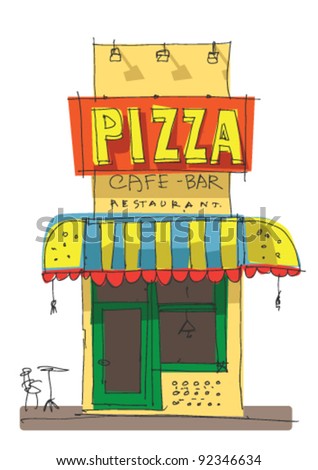 Pizzeria Cartoon เวกเตอร์สต็อก (ปลอดค่าลิขสิทธิ์) 92346634 - Shutterstock