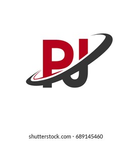 Pj Initial Logo Company Name Colored Stock Vector (Royalty Free) 689145460