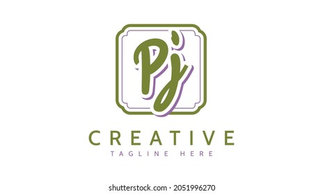 Pj Initials Handwriting Logo Vector Stock Vector (Royalty Free ...