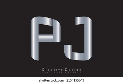 Pj Letter Logo Design Template Vector Stock Vector (Royalty Free ...