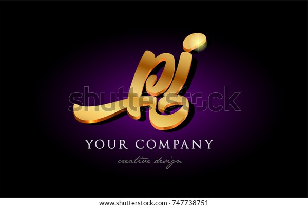 Pj P J Alphabet Combination Letter Stock Vector (Royalty Free) 747738751
