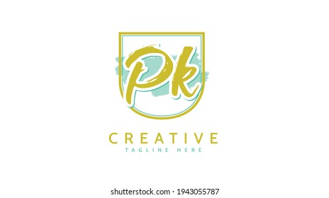 Pk Initials Handwriting Logo Vector Stock Vector (Royalty Free ...