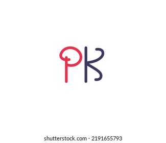 Pk Letter Logo Design Vector Template Stock Vector (Royalty Free ...