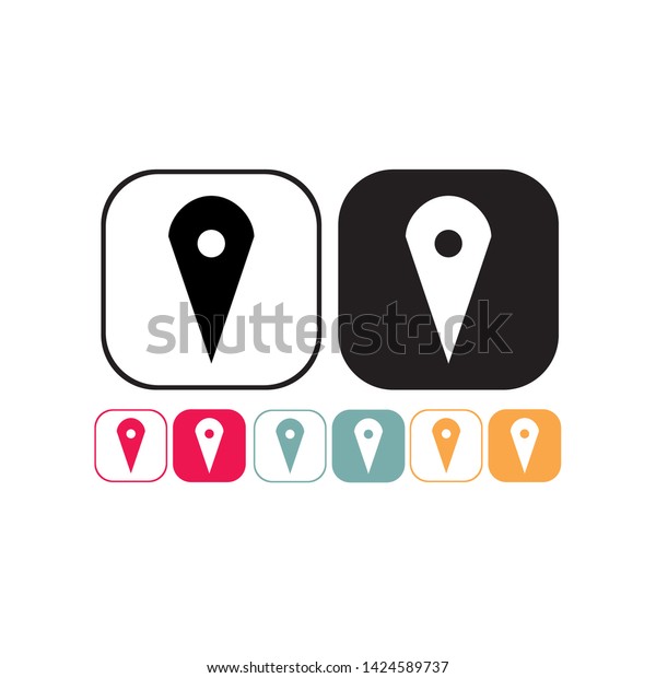 Place Icon On Square Can Use Stock Vector (Royalty Free) 1424589737 ...