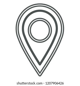 Place Line Vector Symbol Pin Sign Stock Vector (Royalty Free ...