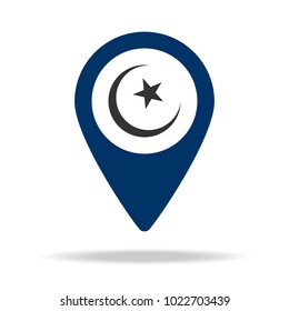 Place Mosque Blue Map Pin Icon Stock Vector (Royalty Free) 1022703439 ...