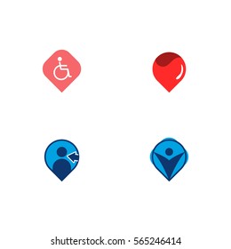 Place Pin Point Icon Logo Vector Stock Vector (Royalty Free) 565246414 ...