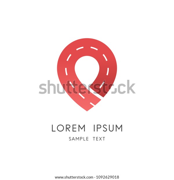Place Pointer Logo Dividing Strip Separation Stock Vector (Royalty Free ...