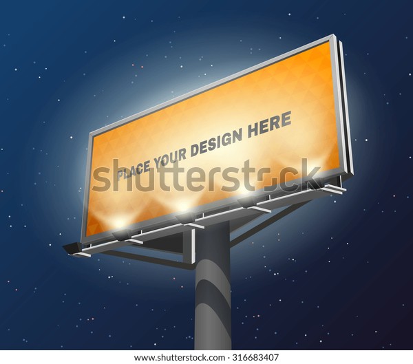 Place Your Design Here Prominent Advertisement Stock Vector (Royalty ...