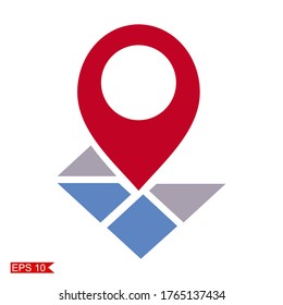 Placemark Position Markings On Digital Map Stock Vector (Royalty Free ...