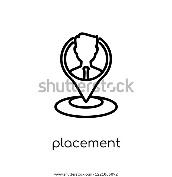 Placement Icon Trendy Modern Flat Linear Stock Vector (Royalty Free ...