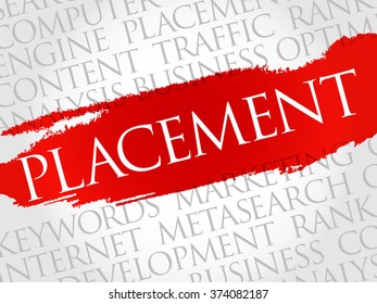 Placement Word Cloud Business Concept Stock Vector (Royalty Free ...
