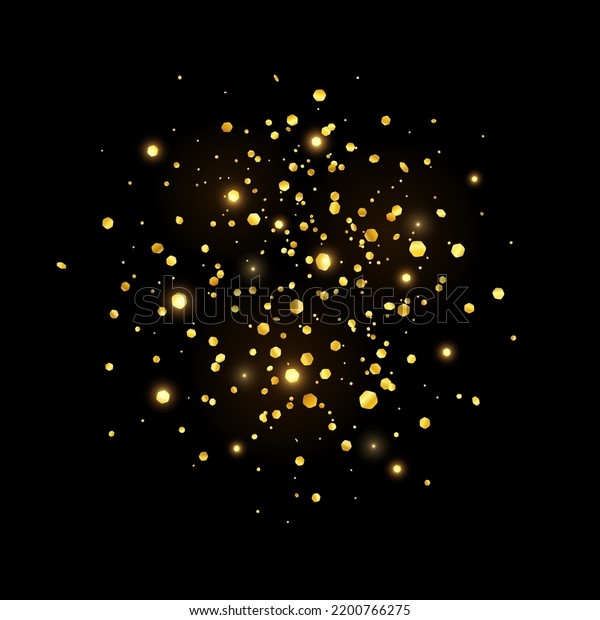 Placer Yellow Gold Gradient Glitter Confetti Stock Vector (Royalty Free ...