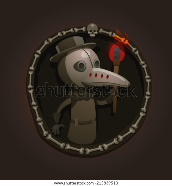 Plague Doctor Label Vector Stock Vector (Royalty Free) 215839513 ...