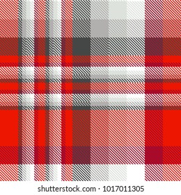 Plaid Check Pattern Red Grey White Stock Vector (Royalty Free ...