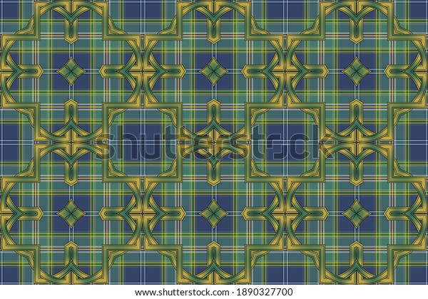 Plaid Patterned Overlay New Cell Design Stock Vector (Royalty Free ...