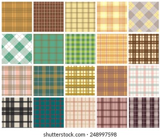 Plaid Patternspatterns Swatches Included Illustrator User Stock Vector ...