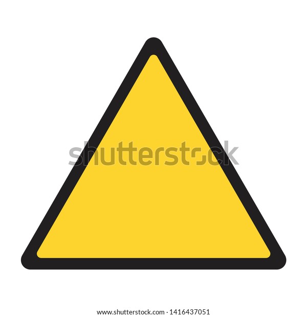 Plain Attention Risk Triangle Yellow Black Stock Vector (Royalty Free ...