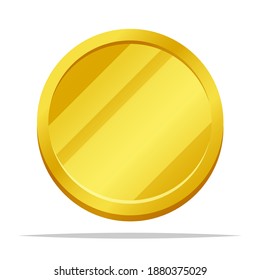 Plain Gold Coin Vector Isolated Illustration Stock Vector (Royalty Free ...