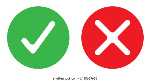 Plain Icon Showing Yes No Color Stock Vector (Royalty Free) 1450689683 ...