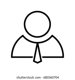 Plain Modest Business Man Icon Stock Vector (Royalty Free) 680360704 ...