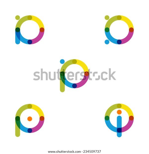 Plain Simple Colorful Pio Logo Stock Vector (Royalty Free) 234509737 ...