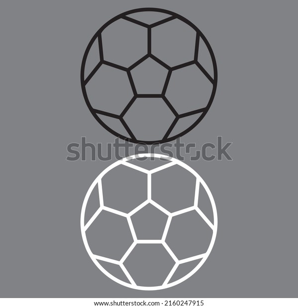 Plain Simple Minimal Soccer Ball Symbol Stock Vector (Royalty Free ...