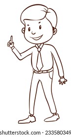 Plain Sketch Office Worker On White Stock Vector (Royalty Free ...