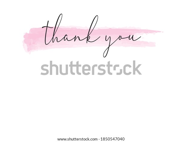 Plain Thank You Card White Background Stock Vector (Royalty Free ...